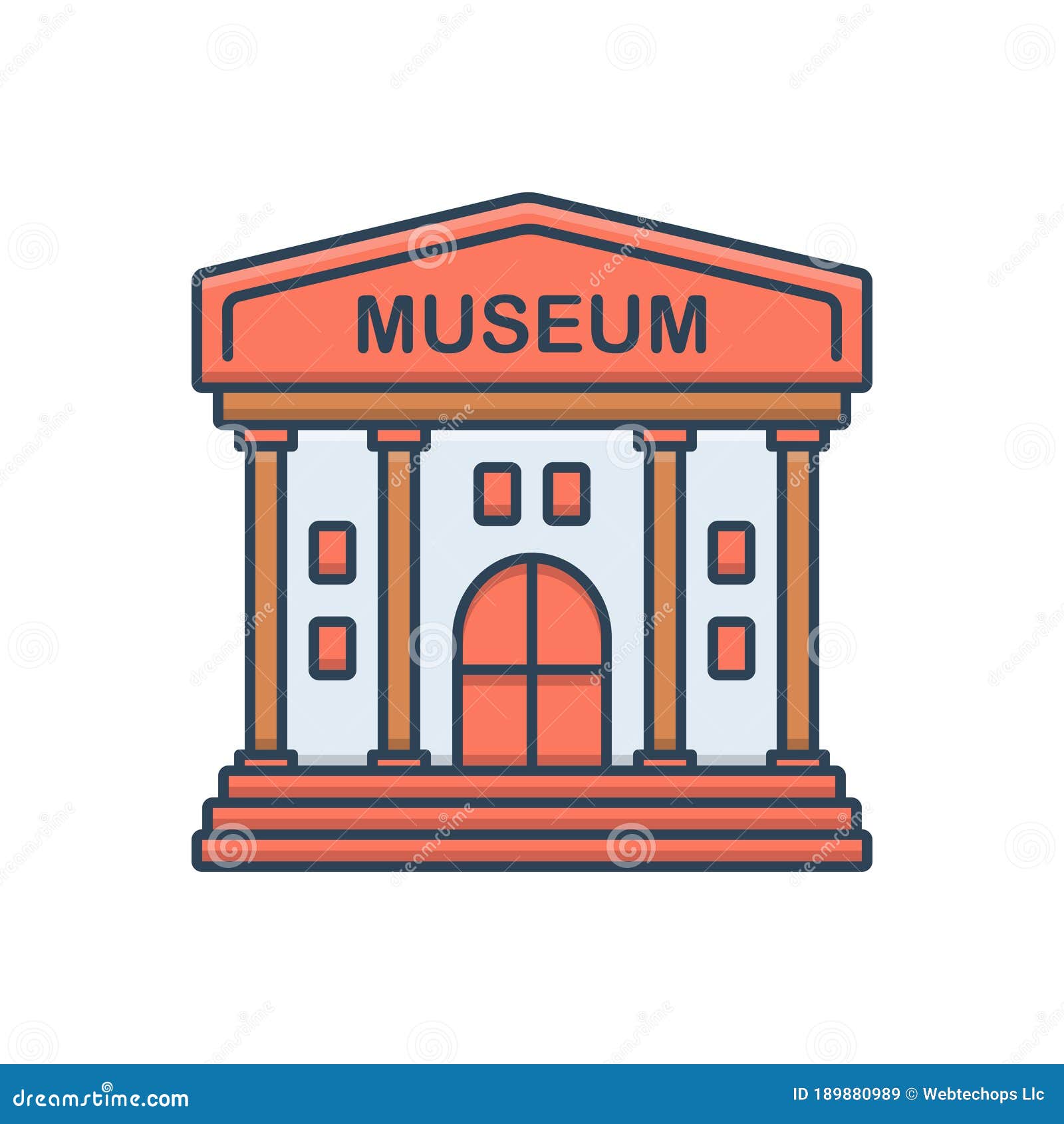 Color Illustration Icon for Museum, Building and Acropolis Stock Vector ...