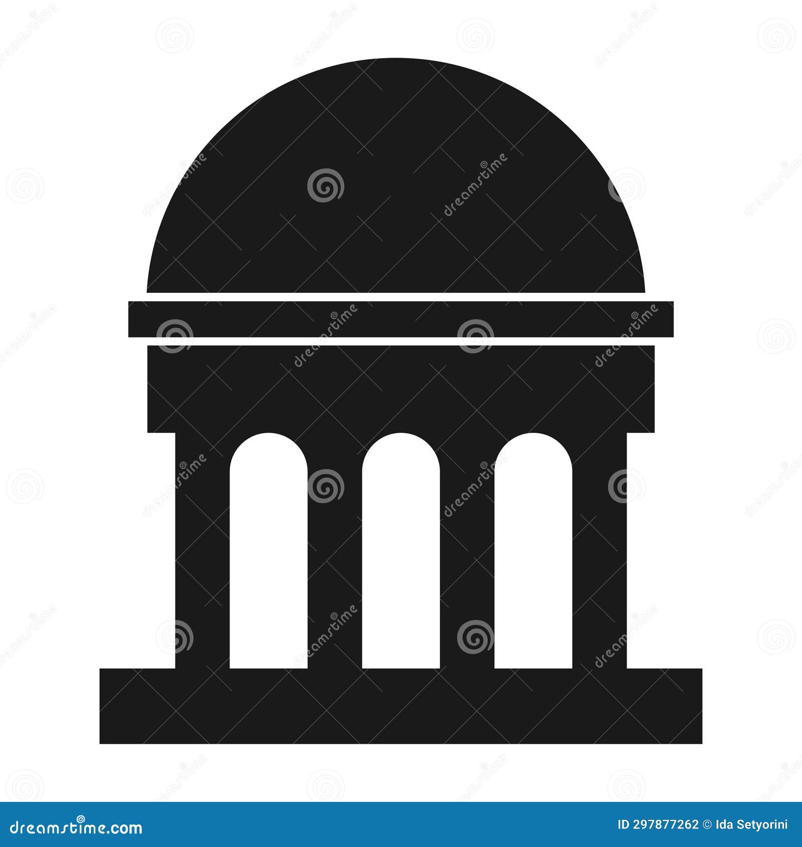 Museum icon vector stock illustration. Illustration of building - 297877262