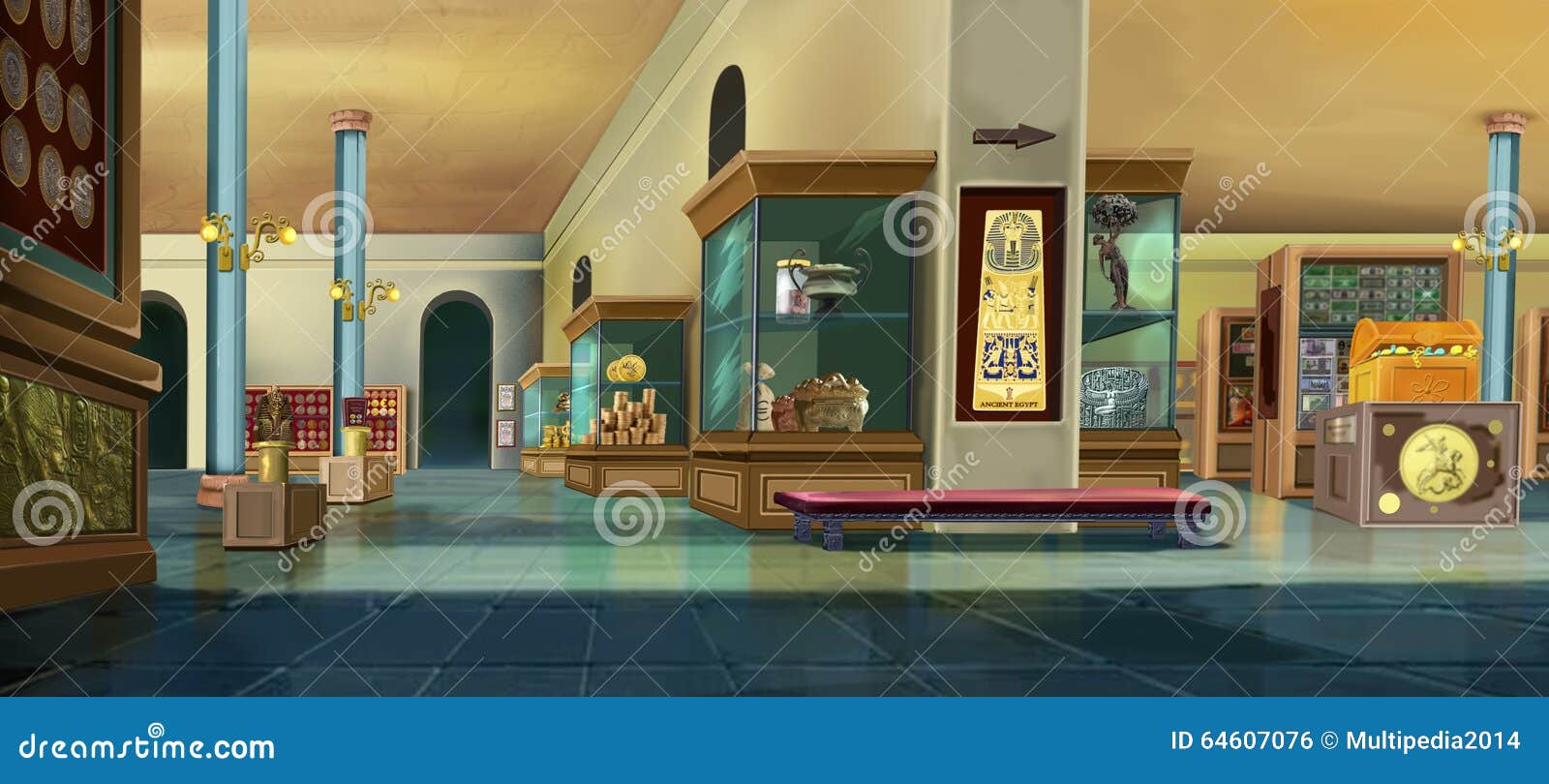 Museum Interior, Visitor In Cloakroom. Museum Cloakroom. Cartoon Vector ... Museum Interior, Visitor In Cloakroom. Museum Cloakroom. Cartoon Vector ...