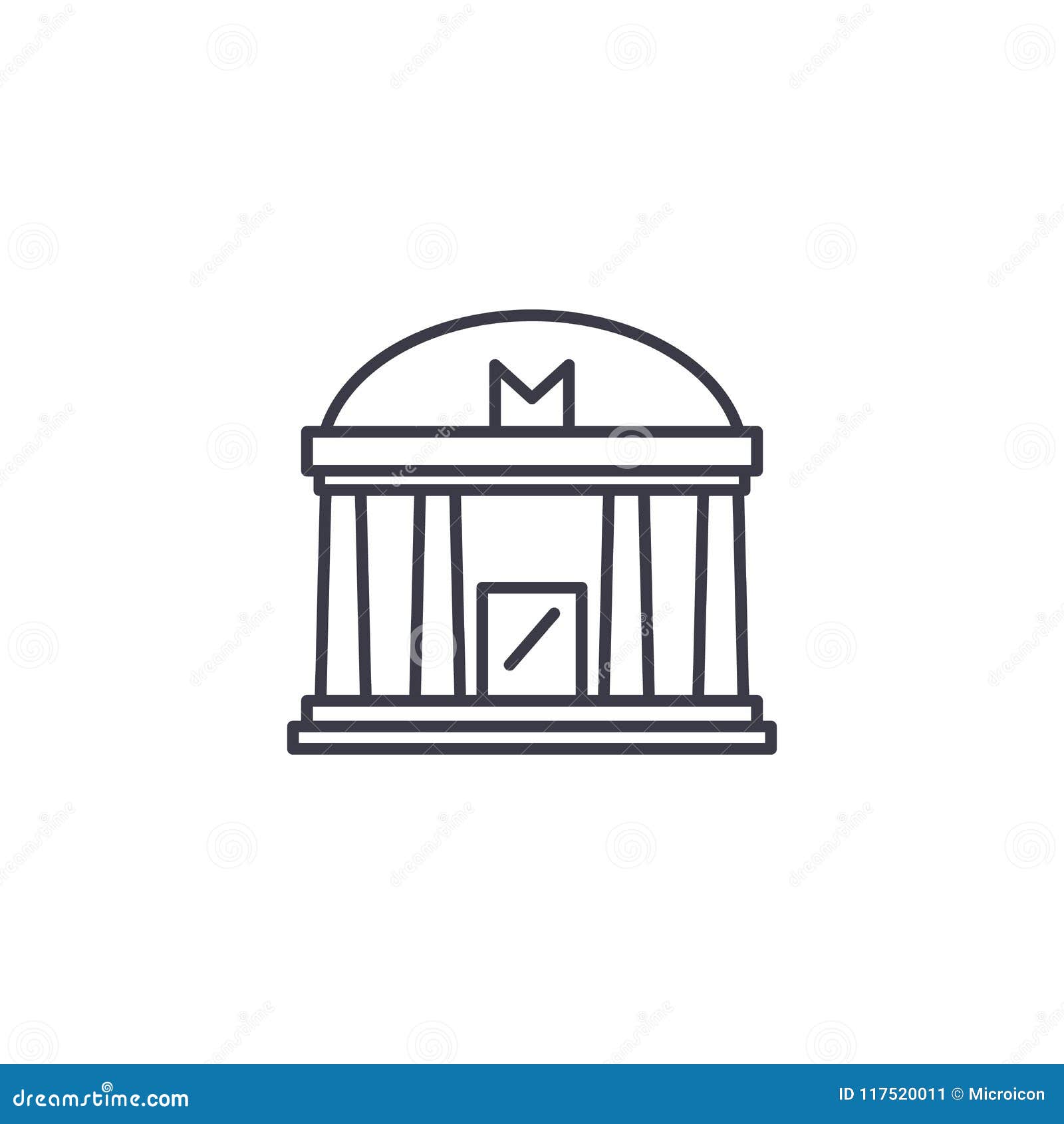 Museum Linear Icon Concept. Museum Line Vector Sign, Symbol ...