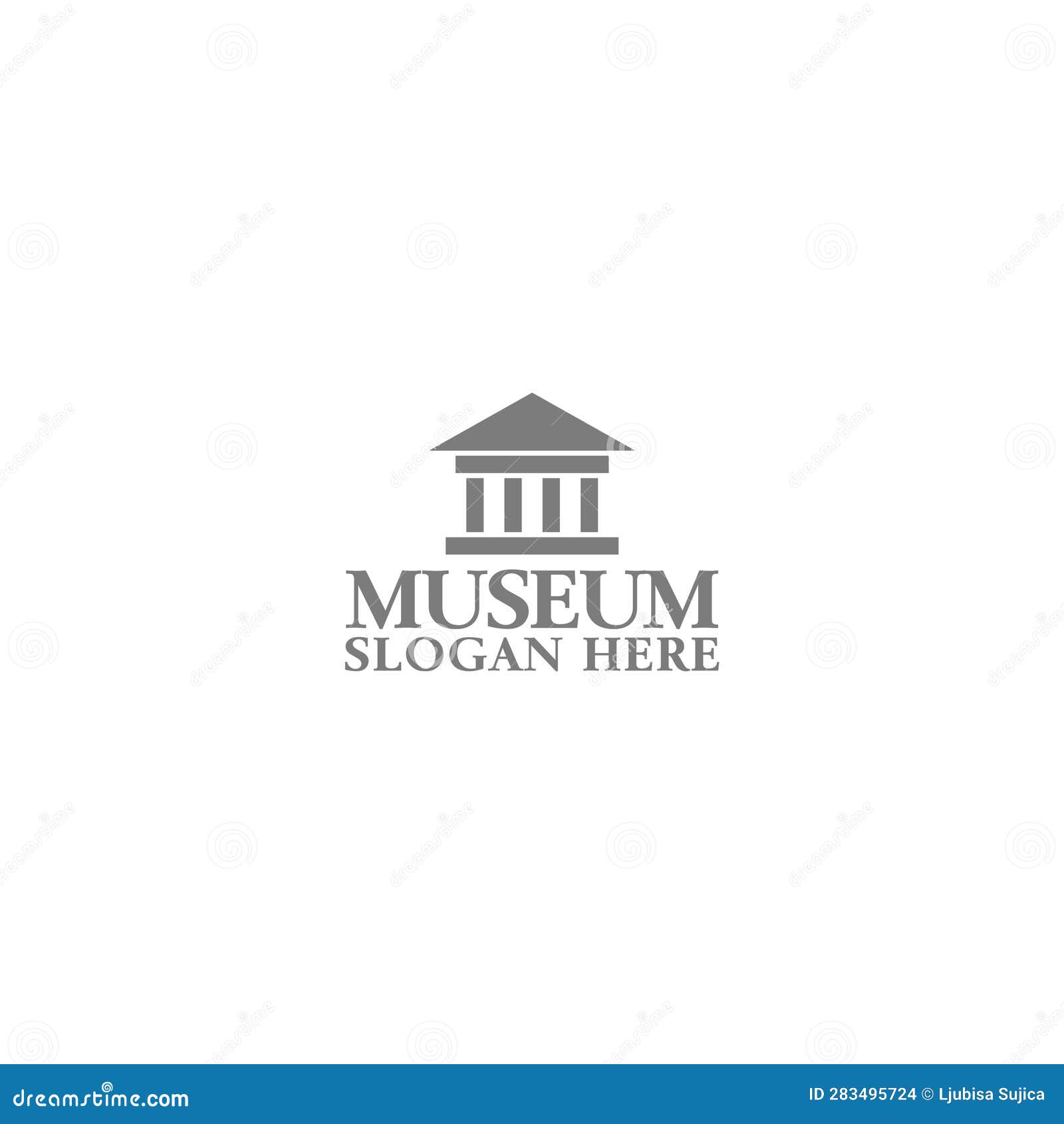 Museum Logo Template Design Isolated on White Background Stock Vector ...