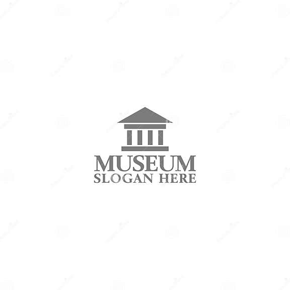 Museum Logo Template Design Isolated on White Background Stock Vector ...