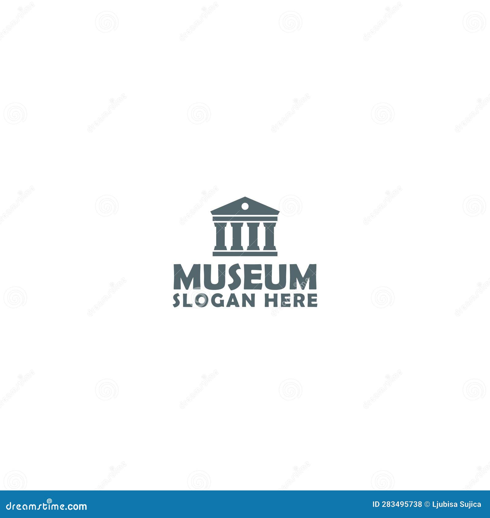Museum Logo Template Design Isolated on White Background Stock Vector ...
