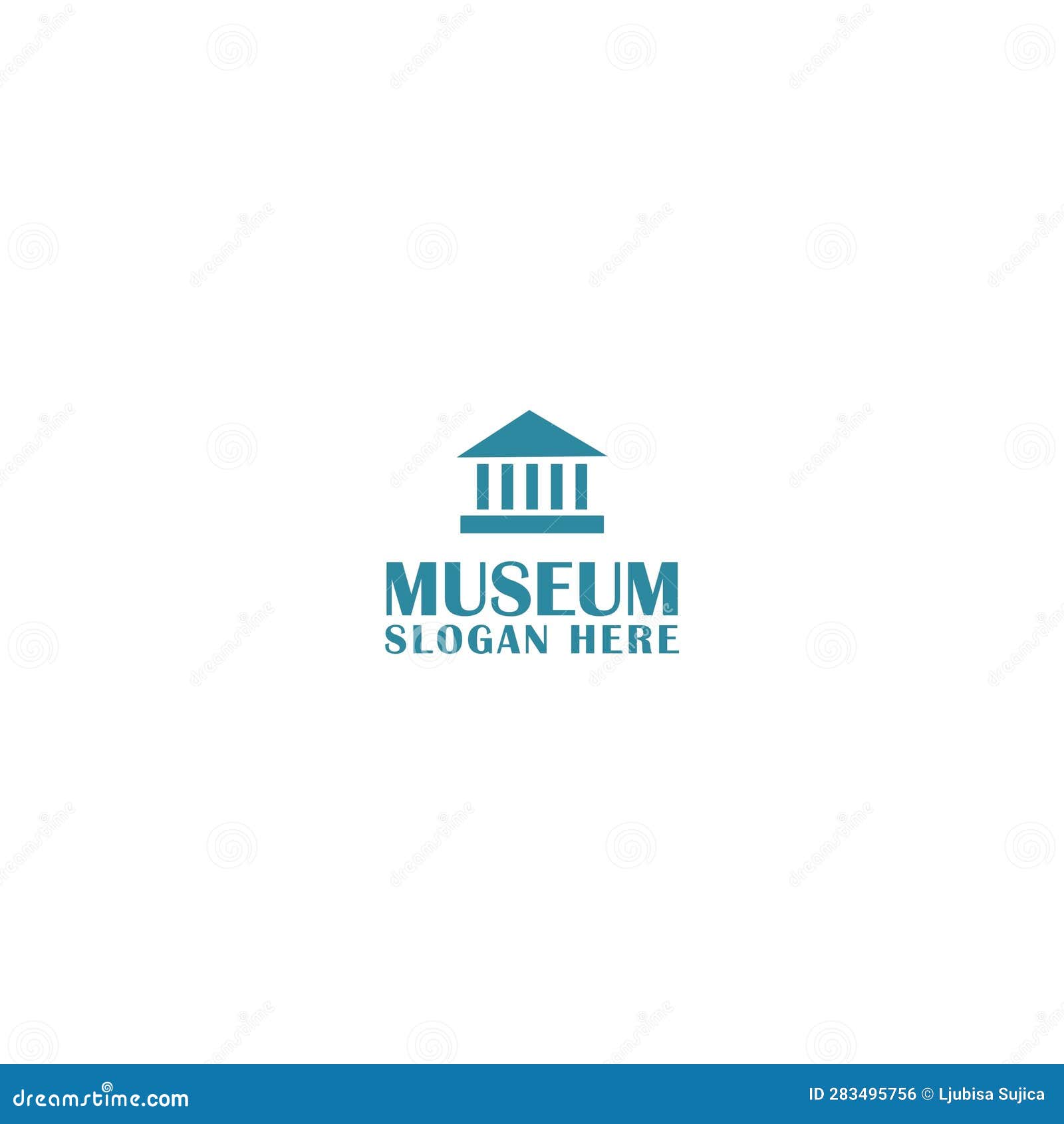 Museum Logo Template Design Isolated on White Background Stock Vector ...