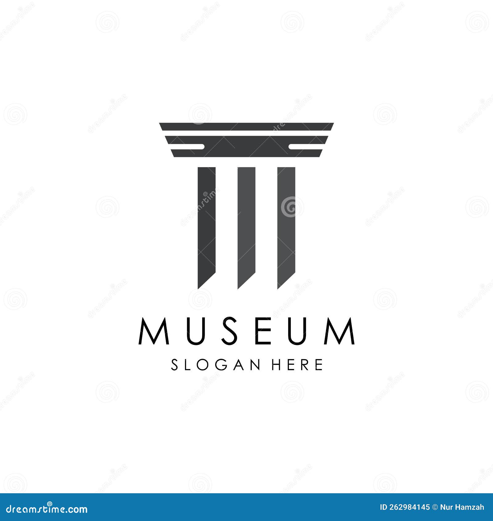 Museum Logo Template with Minimalist and Modern Concept Stock Vector ...