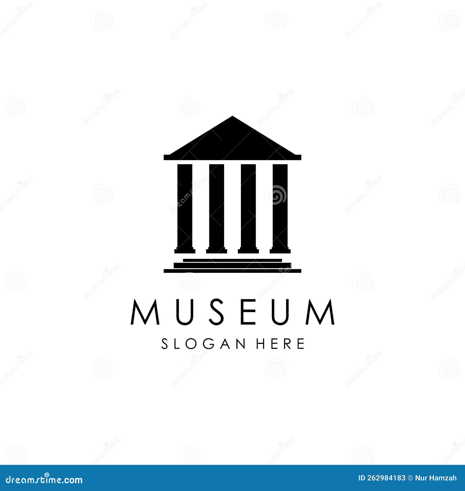 Museum Logo Template with Minimalist and Modern Concept Stock Vector ...