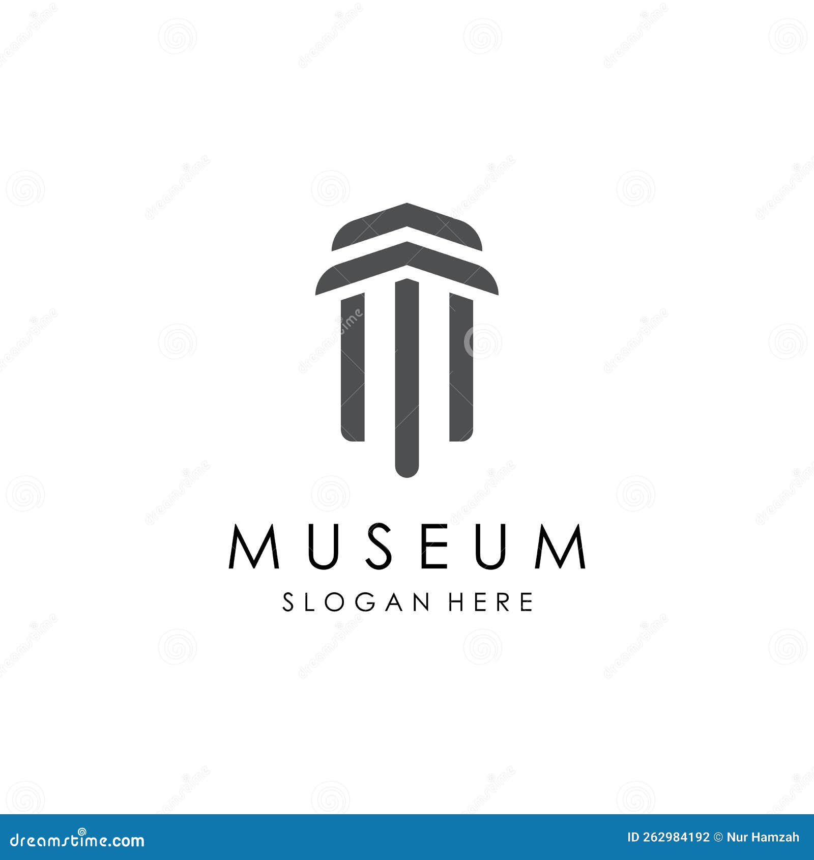 Museum Logo Template with Minimalist and Modern Concept Stock Vector ...