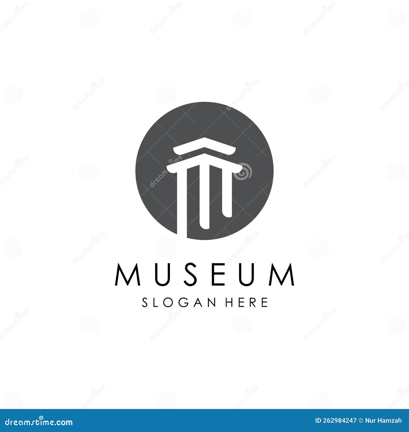 Museum Logo Template with Minimalist and Modern Concept Stock Vector ...