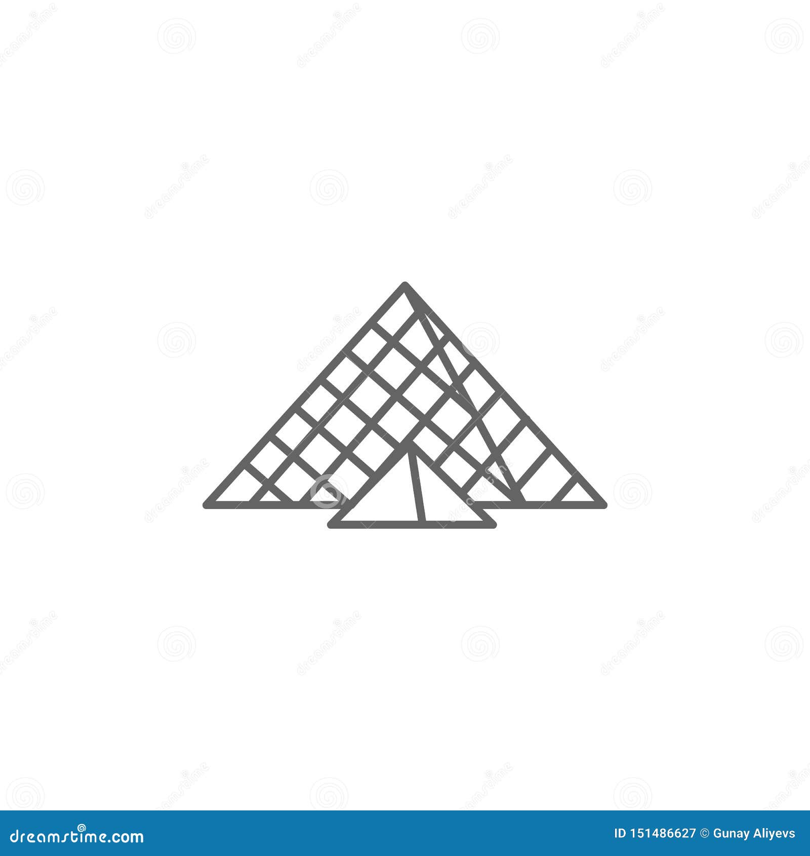 Museum, Louvre Icon. Element of Paris Icon Editorial Photography ...