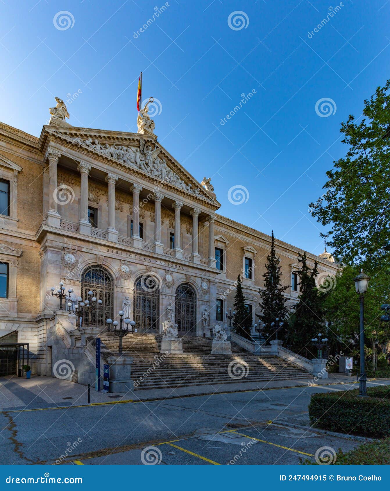 Museum of the National Library Stock Image - Image of facade, library ...