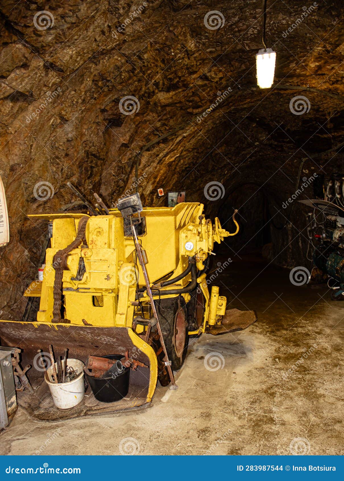 Museum of Old Mining Technologies Stock Photo - Image of road ...