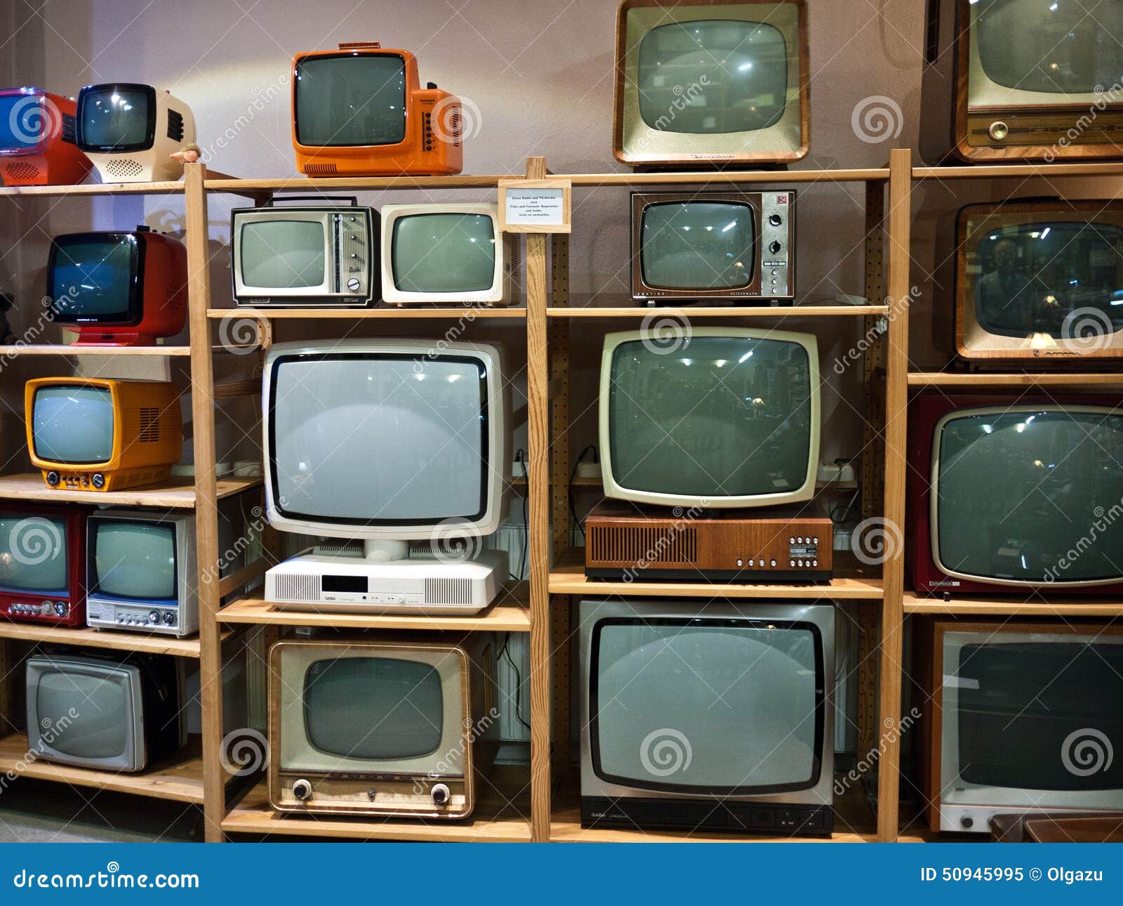 Museum of old tv editorial image. Image of electronic - 50945995