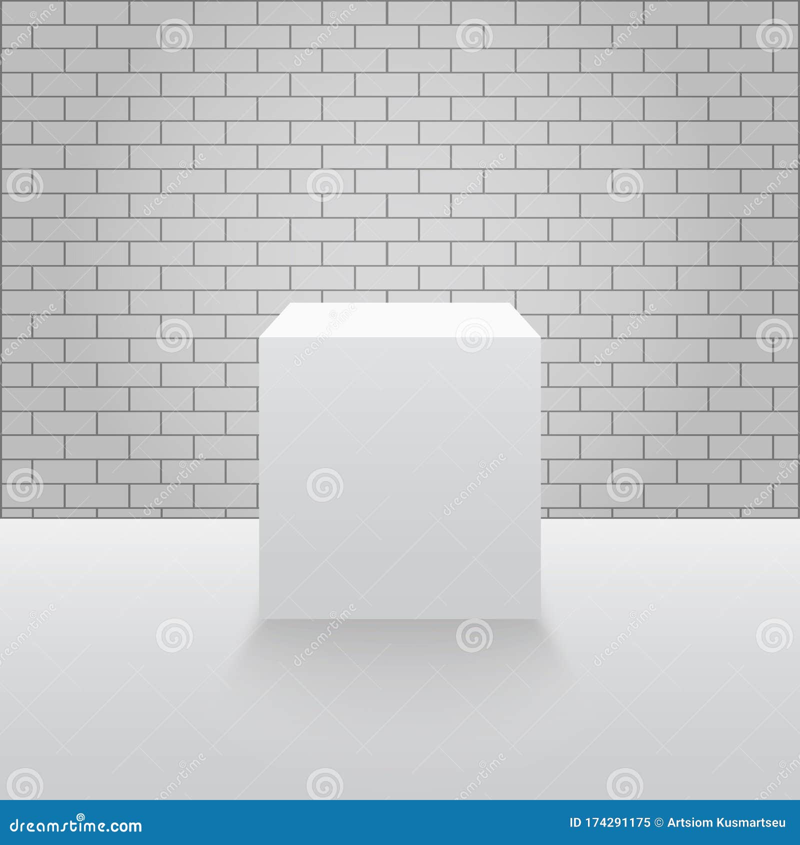 Museum Pedestal. Rectangle Vector Empty Realistic. Platform 3d Stock ...