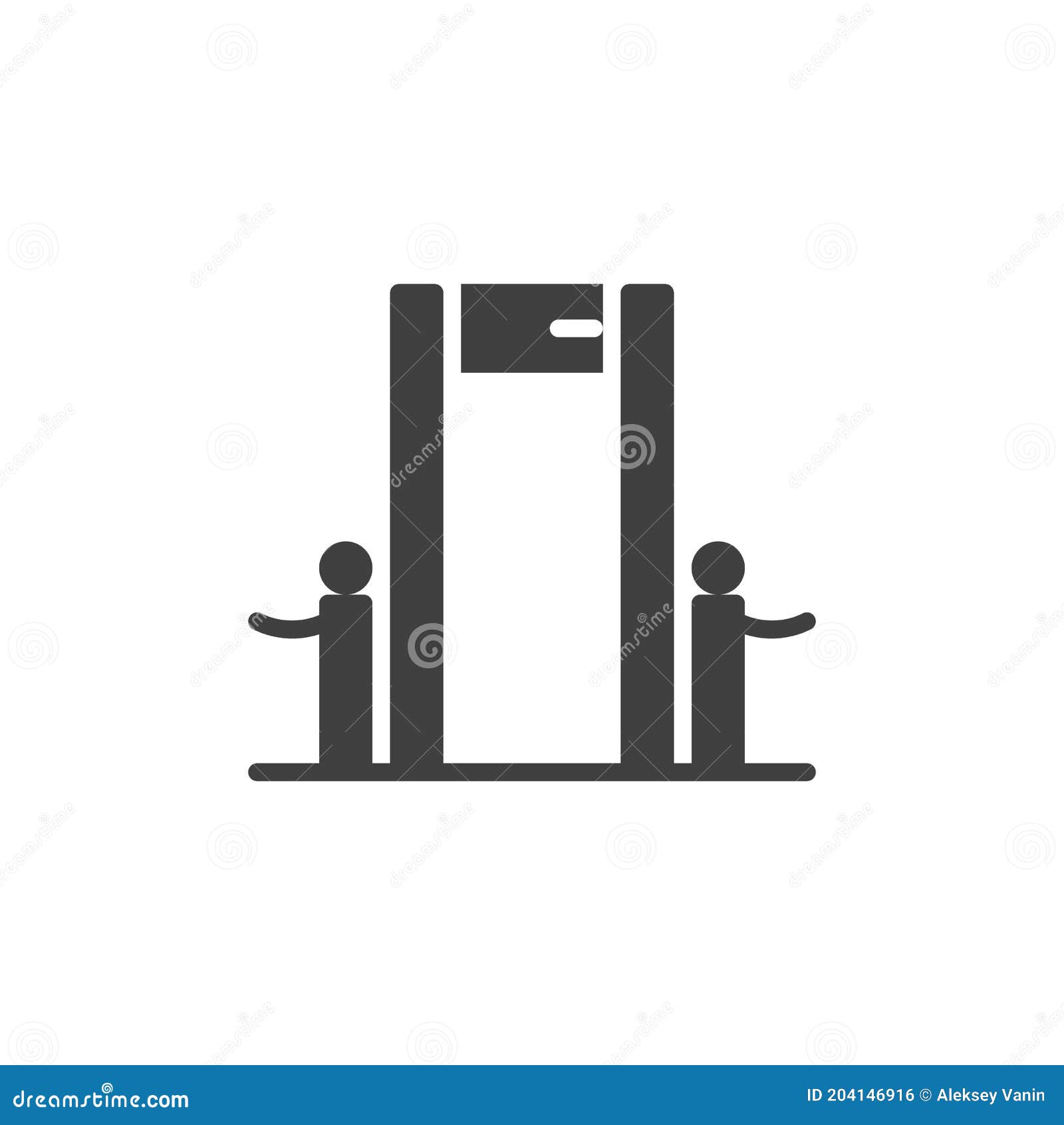 Museum Security Gate Vector Icon Stock Vector - Illustration of glyph ...