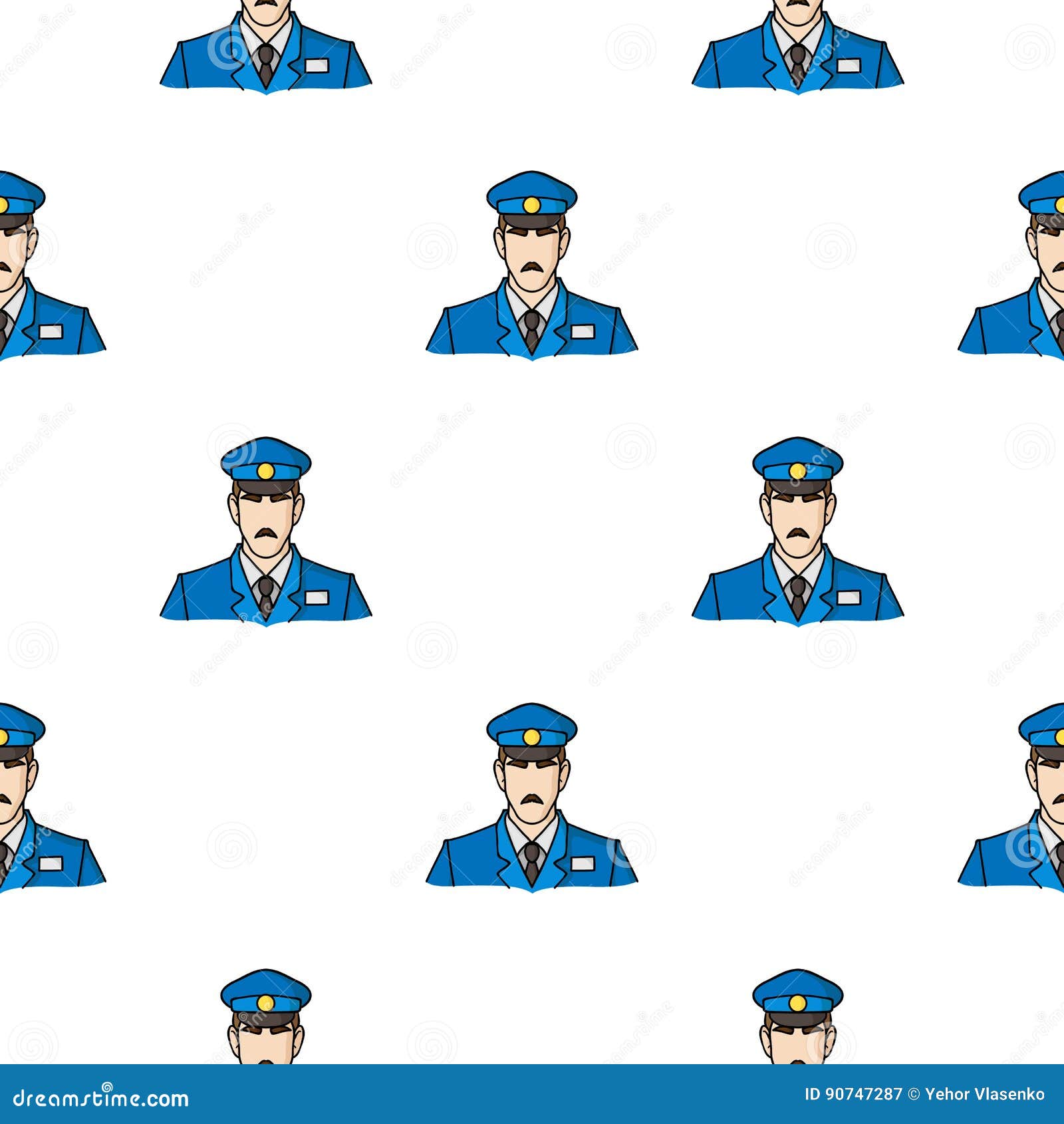 Museum Security Guard Icon in Cartoon Style Isolated on White ...
