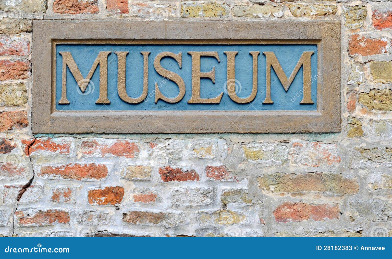 Museum sign stock image. Image of letters, golden, blue - 28182383