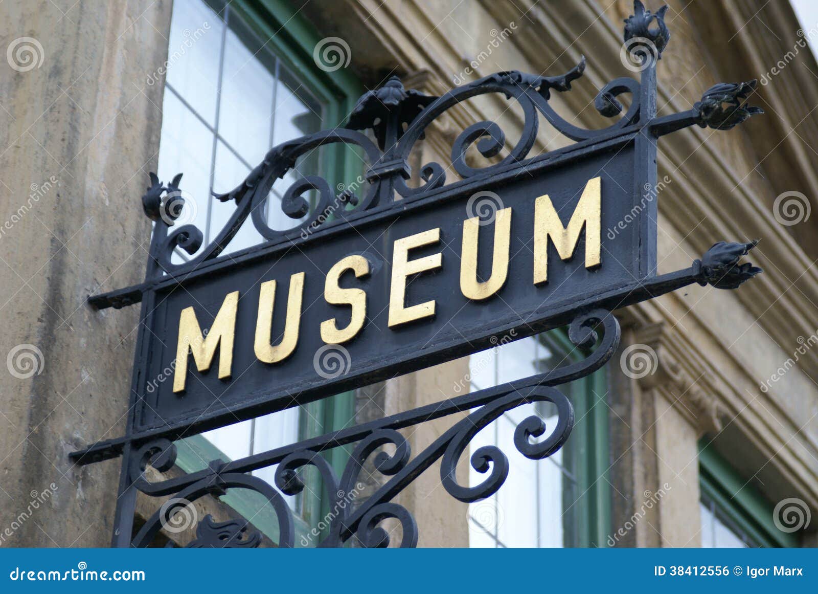 Museum sign stock photo. Image of forging, adorned, travel - 38412556