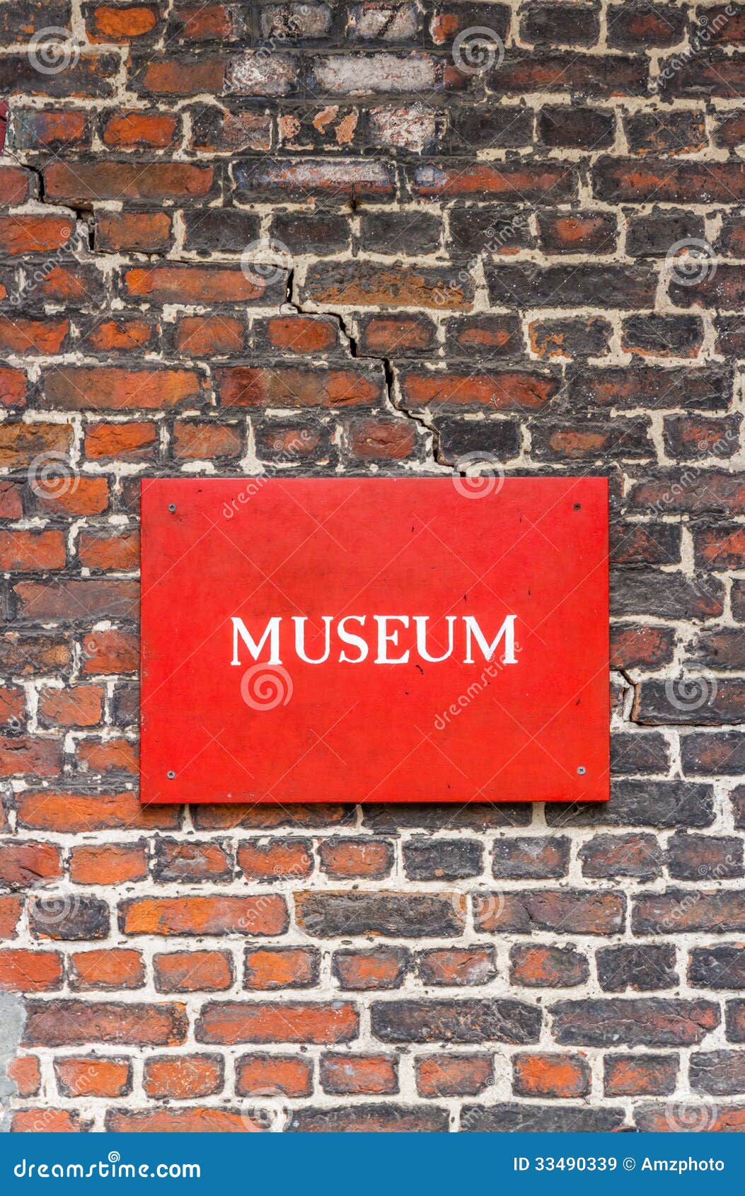 Museum Sign on Brick stock image. Image of signboard - 33490339