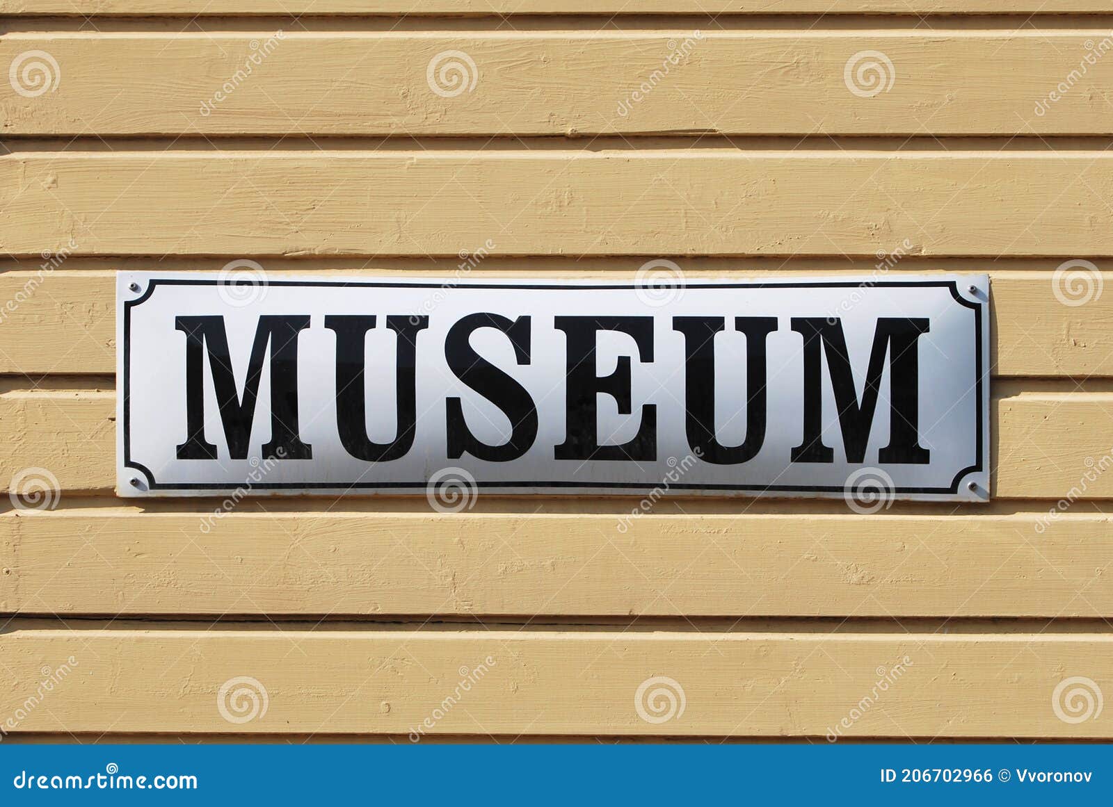 Museum Sign stock photo. Image of advertise, wood, black - 206702966