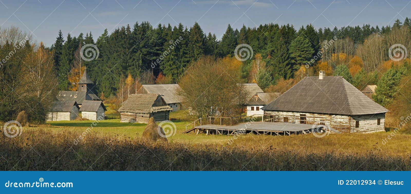 Museum of the Slovak Village Editorial Stock Image - Image of tree ...