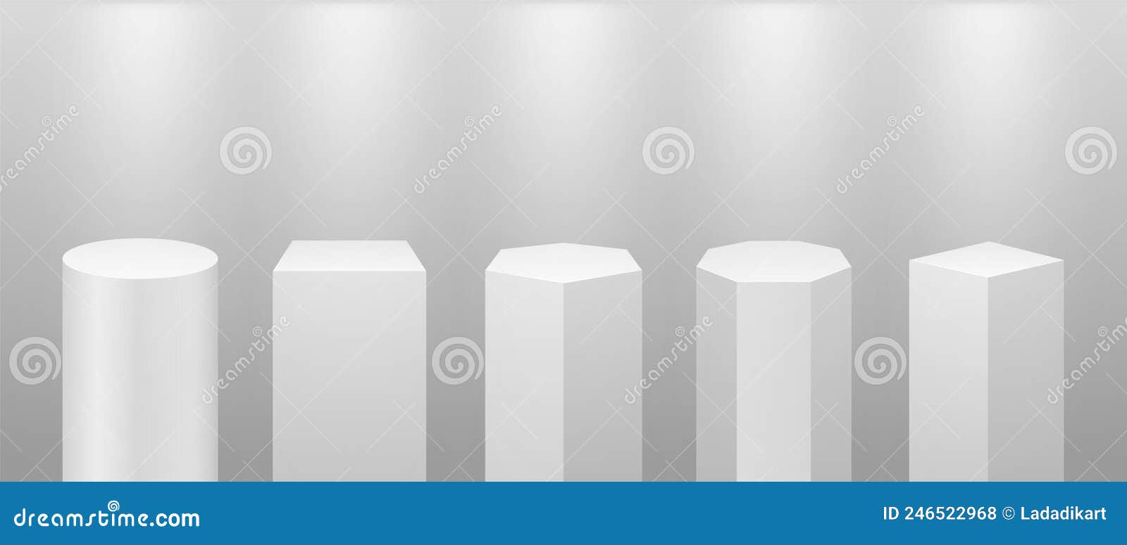 Pillars, Cylinders For Marketing Show, Display Product. Pink Pedestal ...