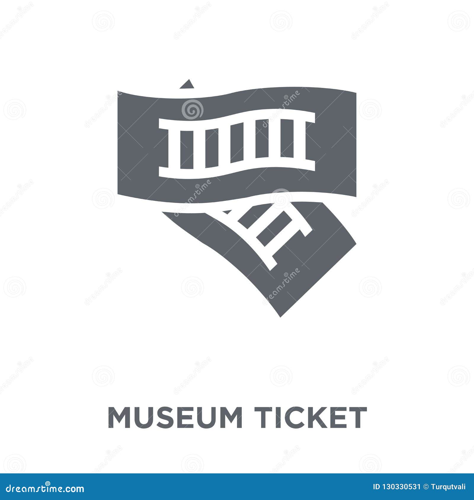 Museum Ticket Icon from Museum Collection. Stock Vector - Illustration ...