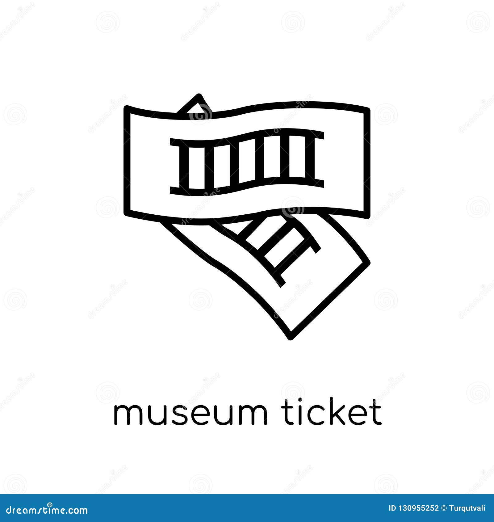Museum Ticket Icon from Museum Collection. Stock Vector - Illustration ...