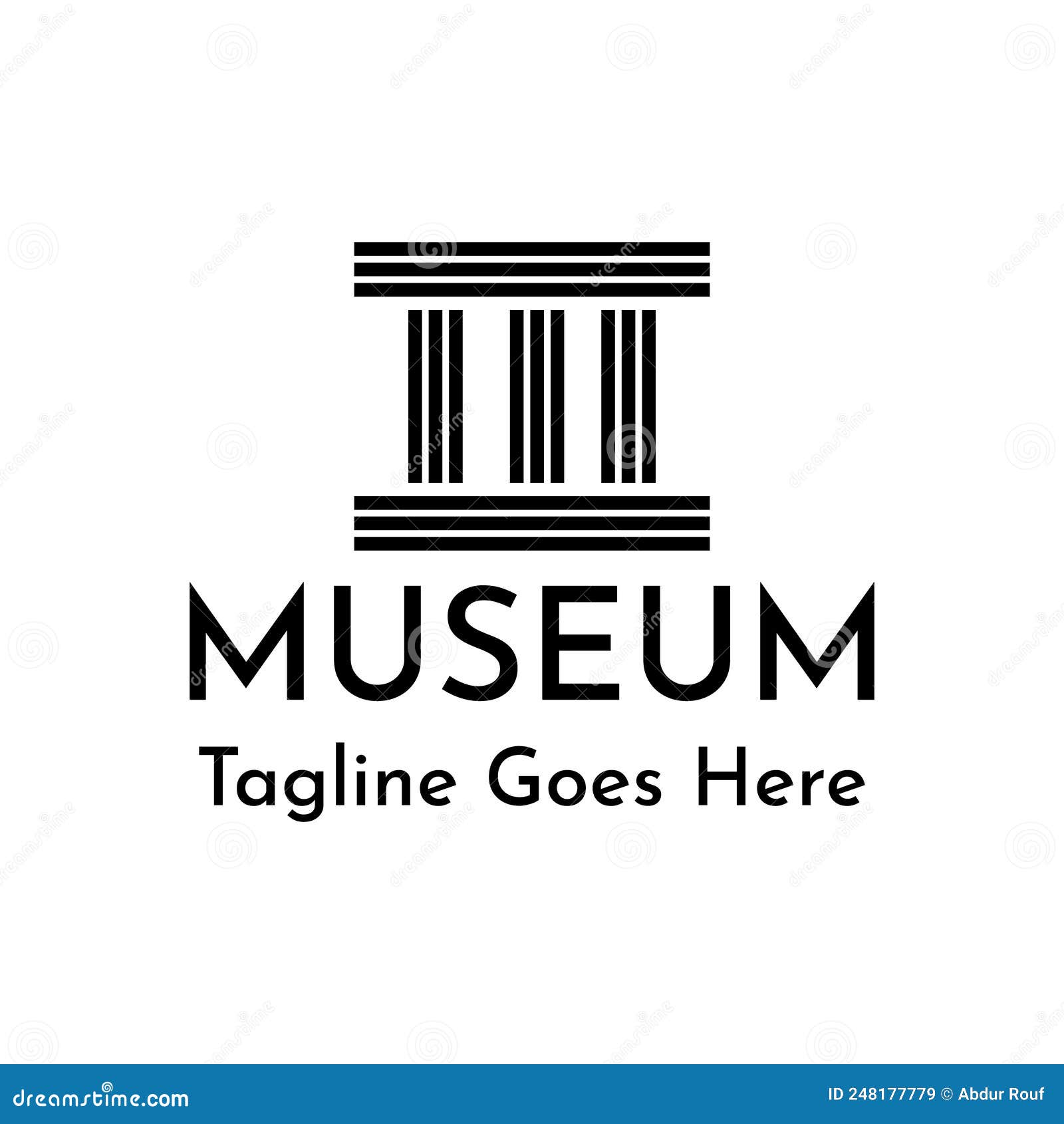 Museum vector logo design stock vector. Illustration of classic - 248177779