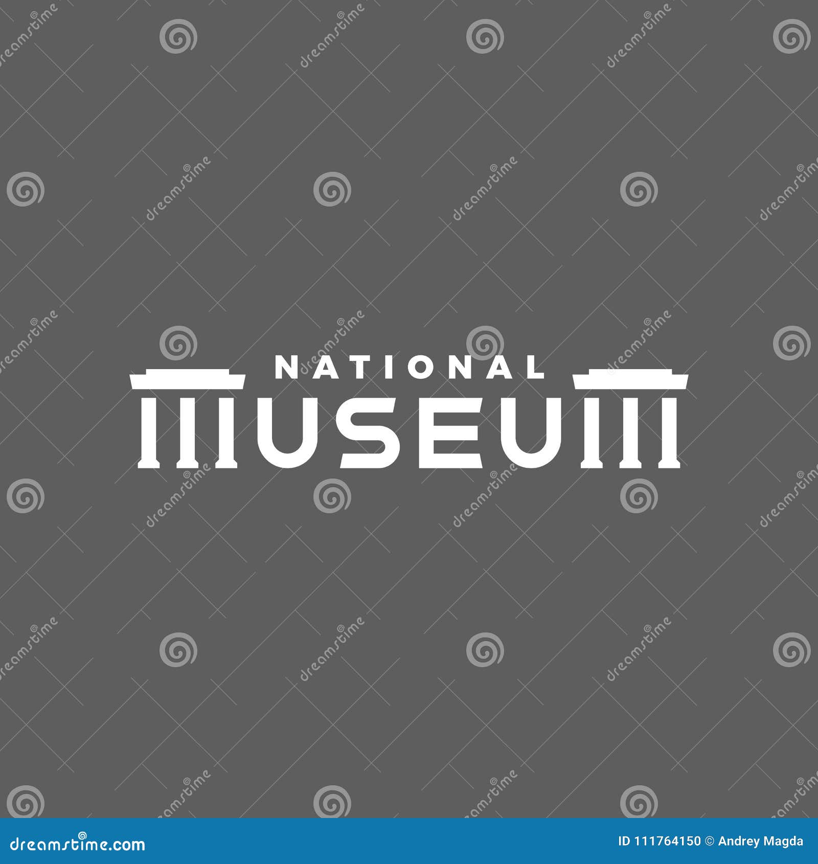 Museum Vector Text Logo. Text Design Template for Stylized Text ...