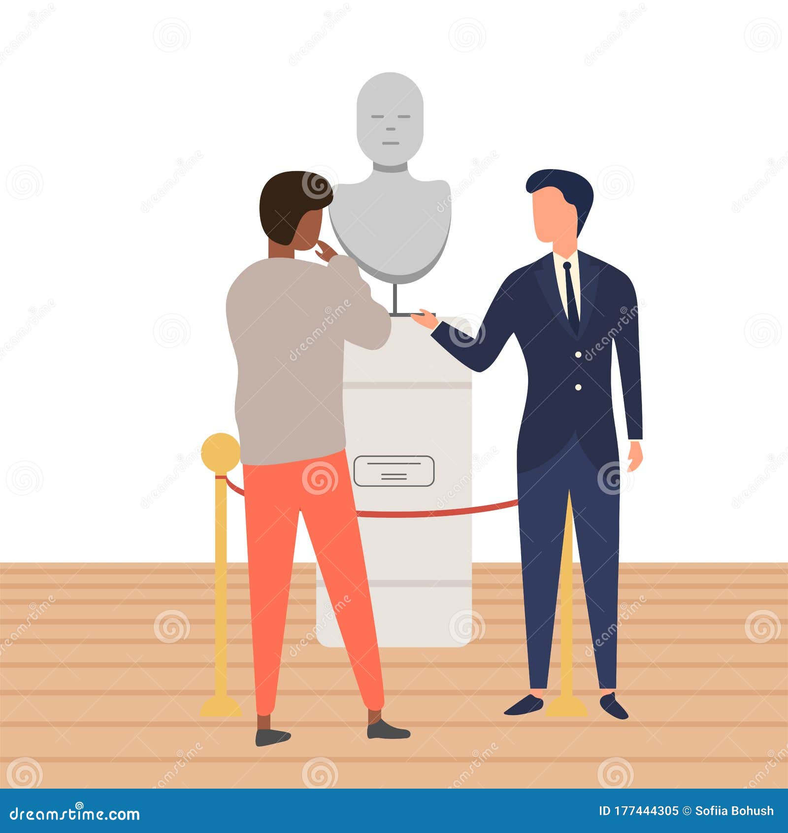 Museum Visitors Looking at Classical Works of Art, People Attending ...