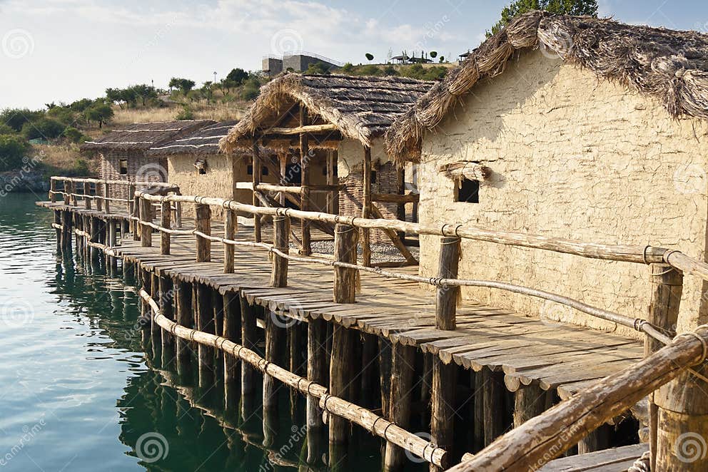 Museum on the Water - Ohrid. Stock Image - Image of gradishte, azure ...