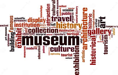 Museum word cloud stock vector. Illustration of science - 283332018