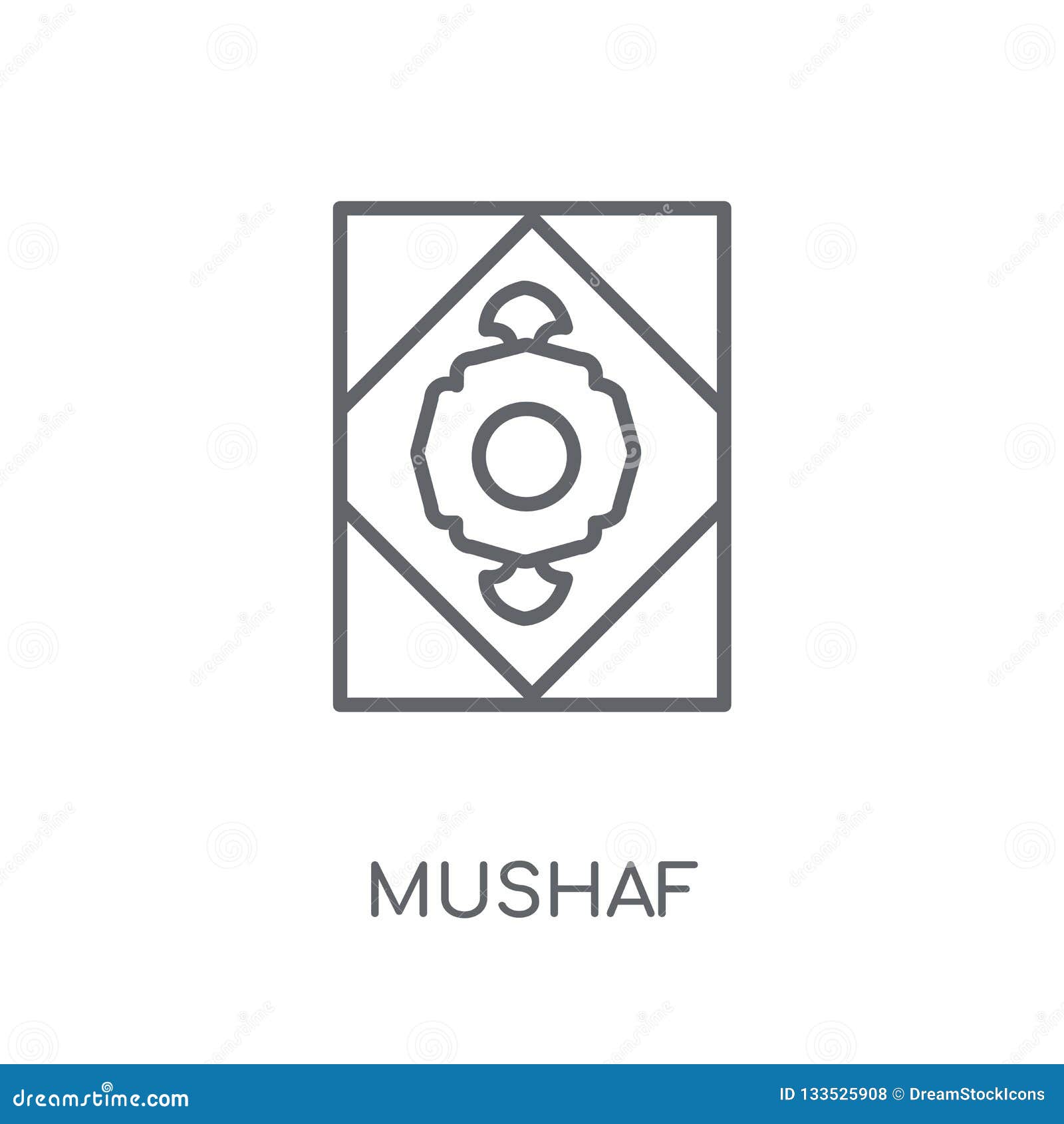 Mushaf Linear Icon. Modern Outline Mushaf Logo Concept On White Vector ...