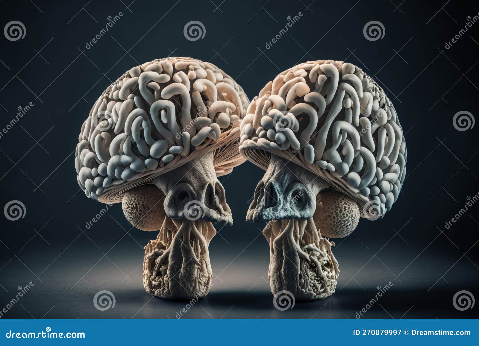 Mushroom Brains - the Natural Intelligence - Isolated - Generative AI ...