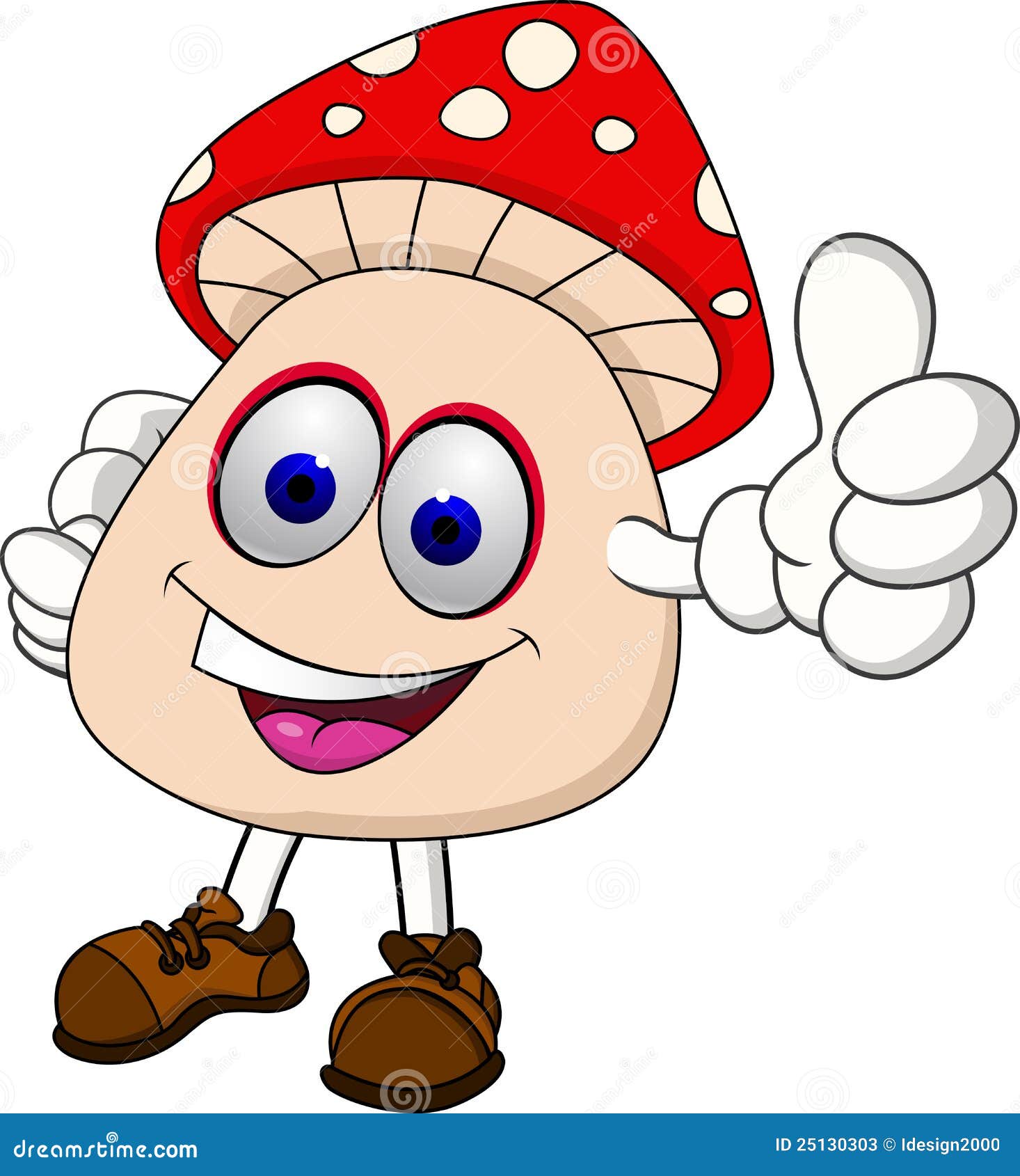 Mushroom cartoon stock vector. Illustration of fungus - 25130303