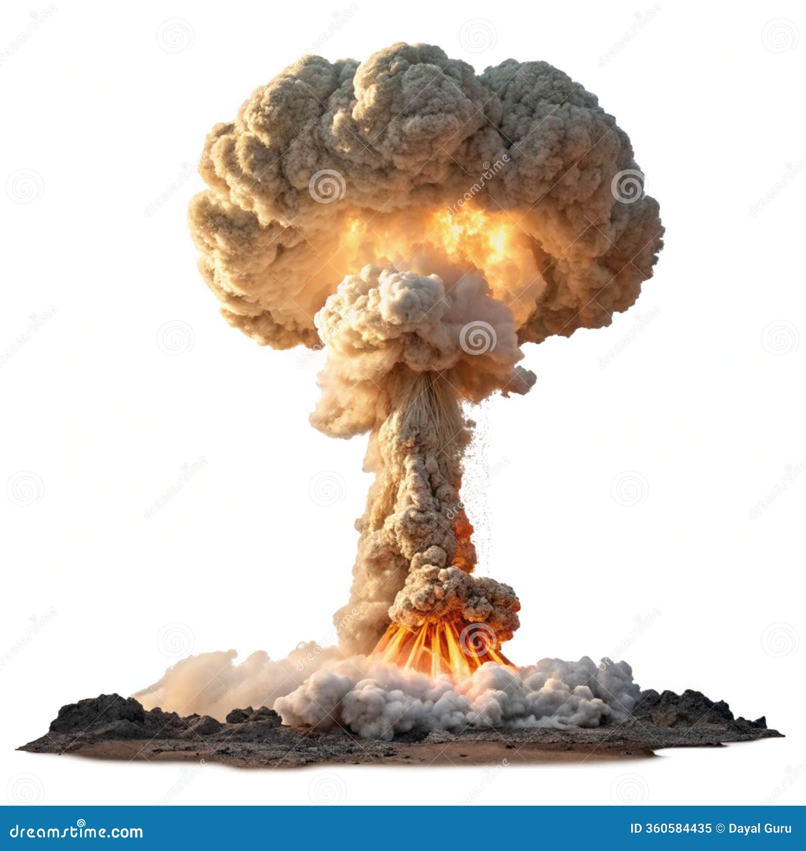 Mushroom Cloud Explosion Isolated on Transparent Background Stock ...