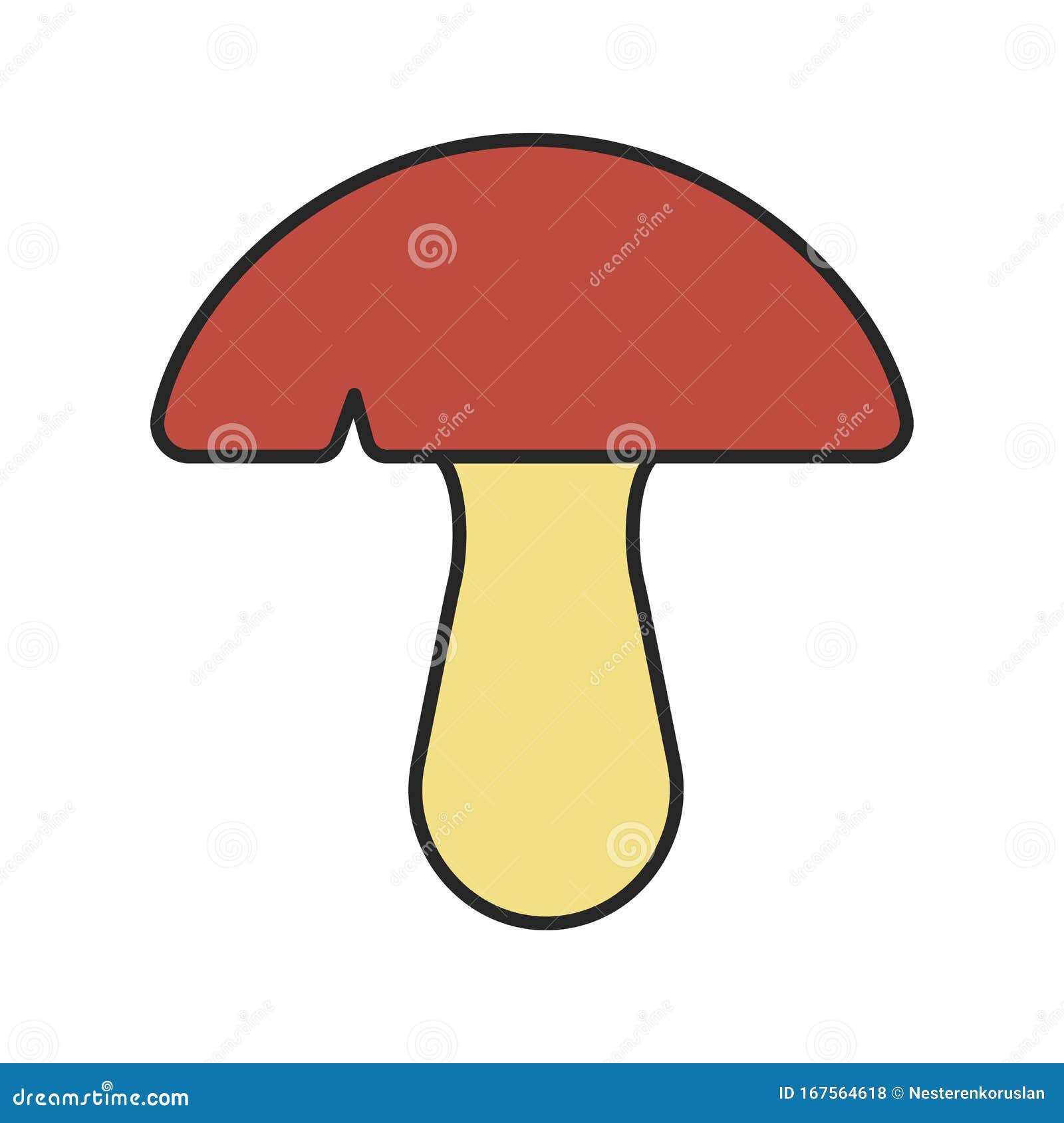 Mushroom color icon stock vector. Illustration of object - 167564618