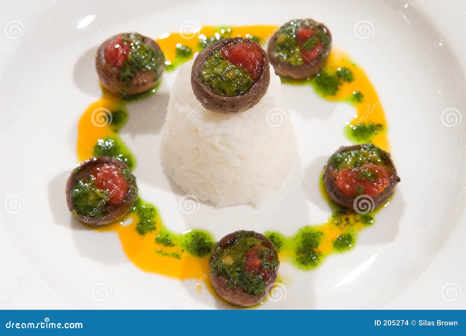 Mushroom dish stock photo. Image of mushrooms, rice, cuisine - 205274