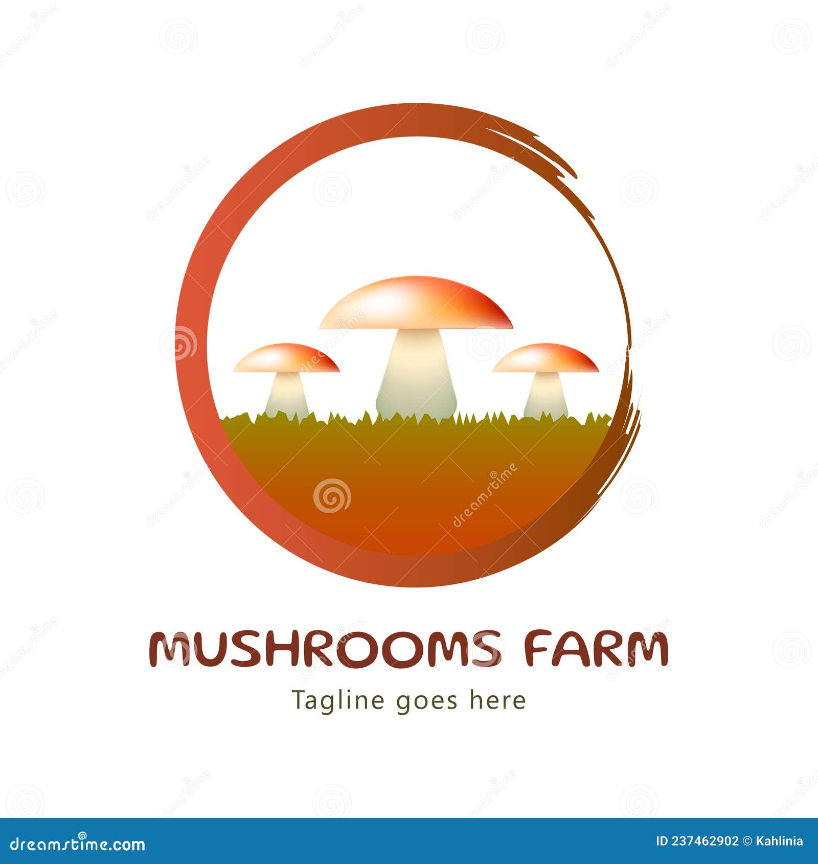 Mushrooms Farm Business Logo Stock Vector - Illustration of ...