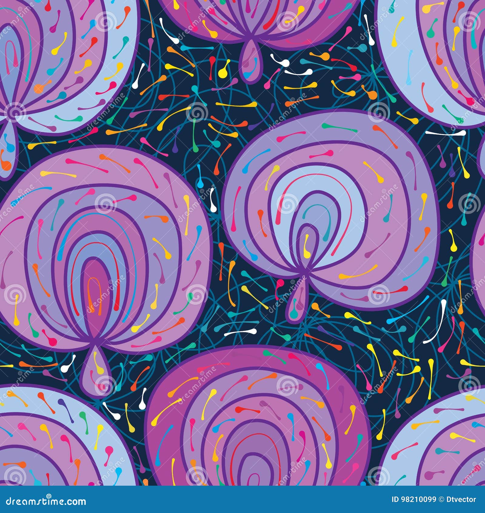 Mushroom Firework Ray Seamless Pattern Stock Vector - Illustration of ...