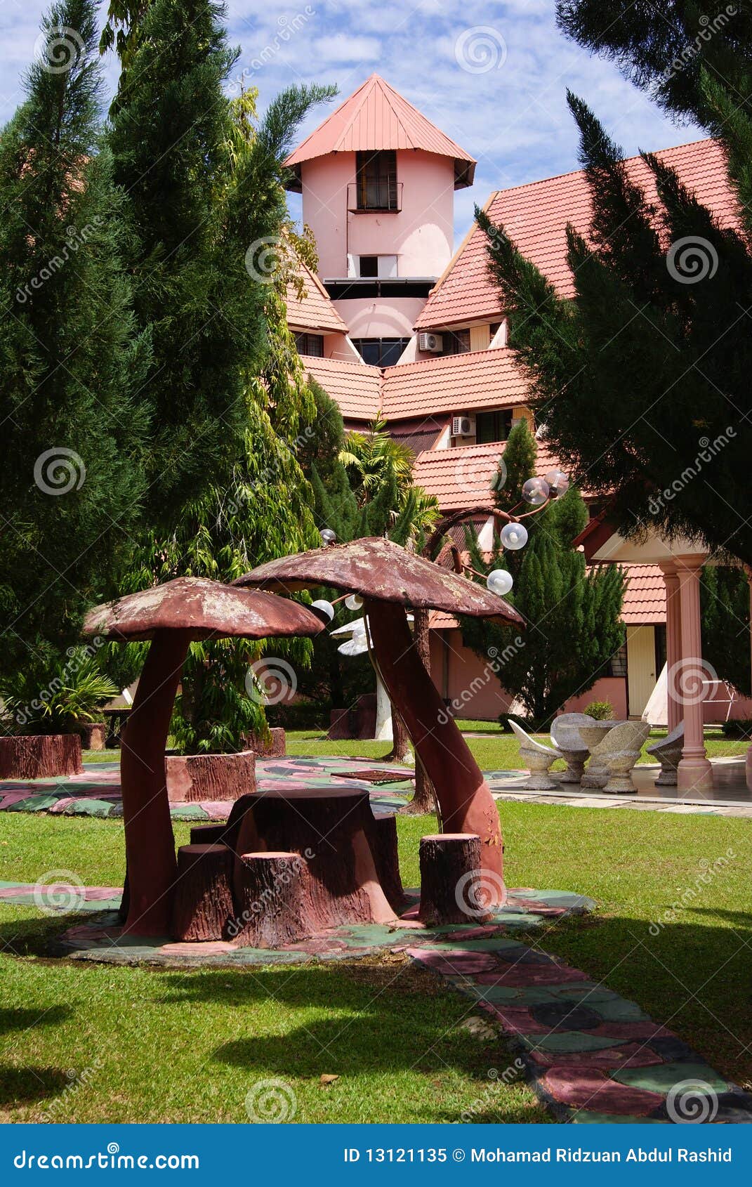 Mushroom Hut and Mansion stock image. Image of architecture - 13121135
