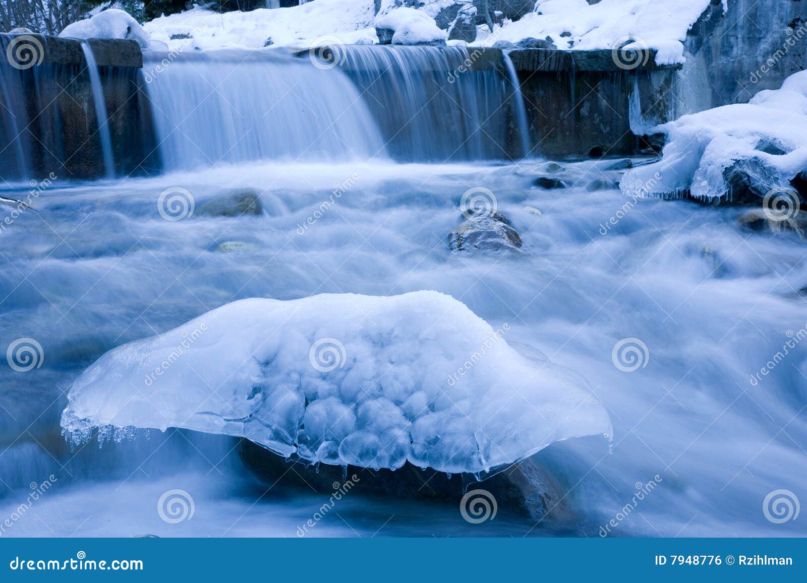 Mushroom in ice stock photo. Image of blue, beck, freeze - 7948776