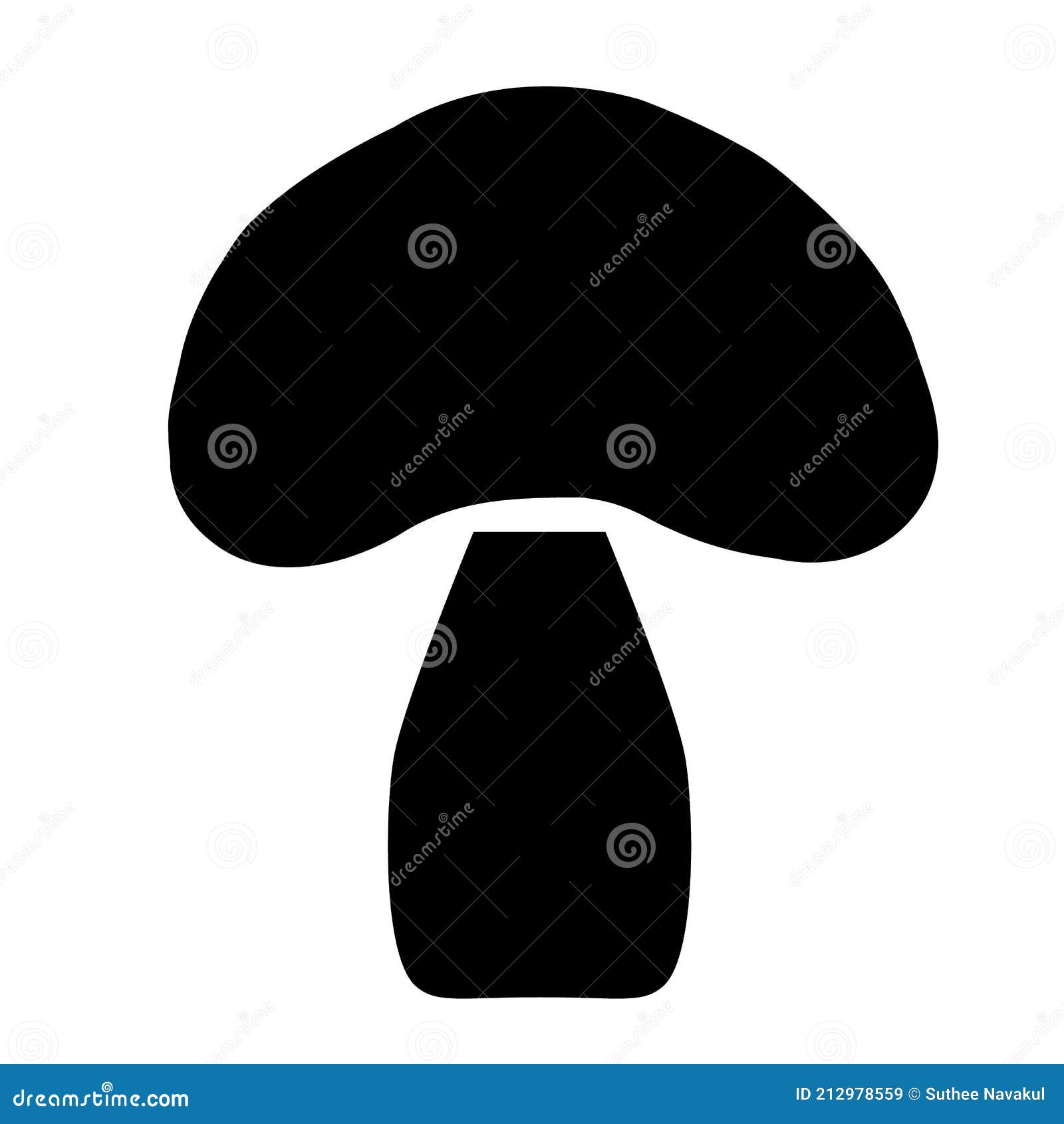 Mushroom Icon on White Background. Flat Style. Mushrooms Sign Stock ...