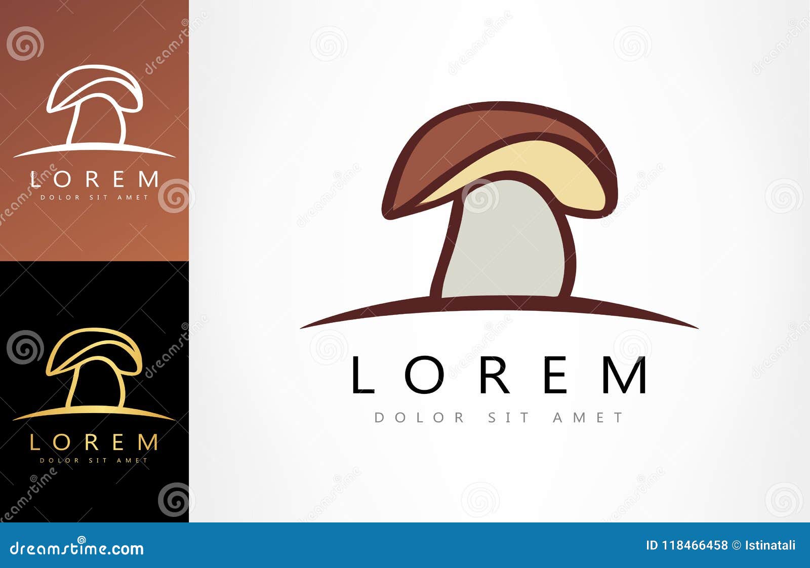 Mushroom logo vector stock vector. Illustration of porcini - 118466458