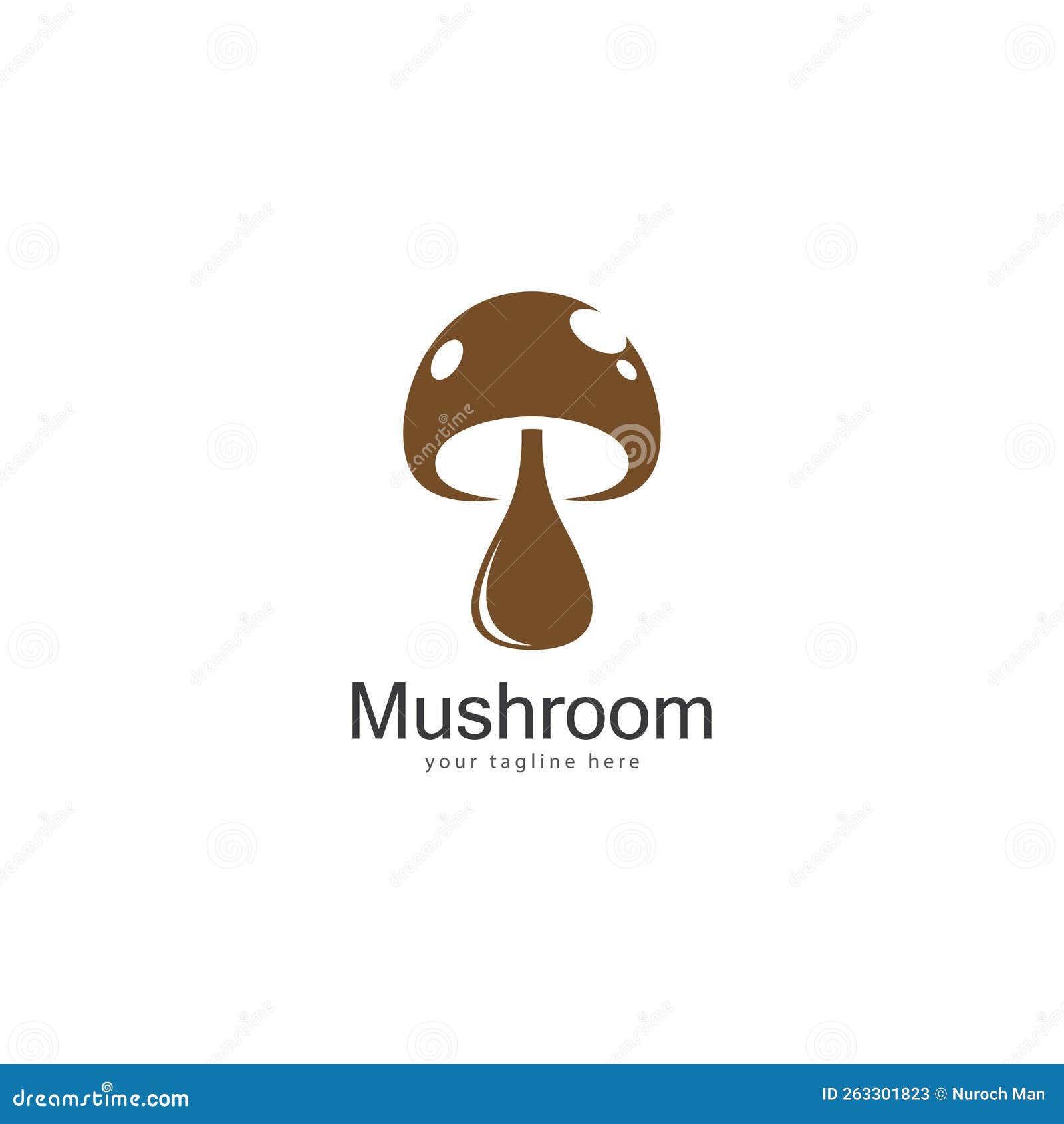 Mushroom Logo Vector Design Template. Stock Vector - Illustration of ...