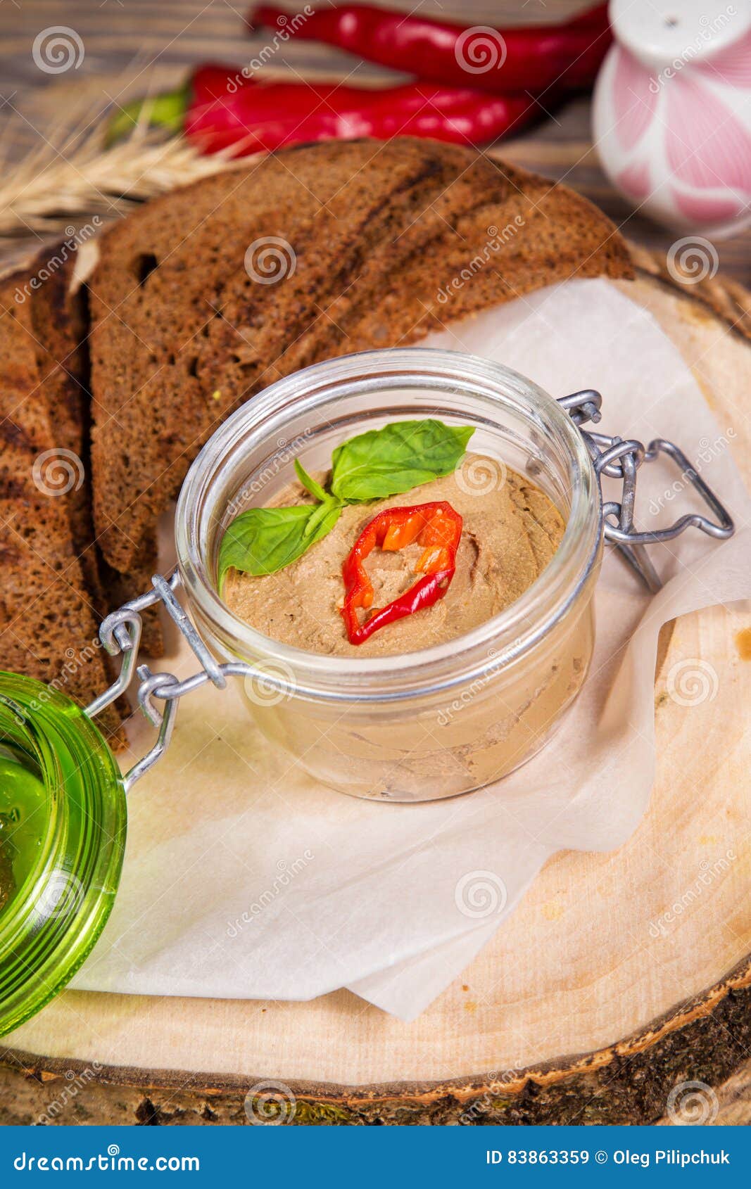 Mushroom mousse with toast stock image. Image of brown - 83863359