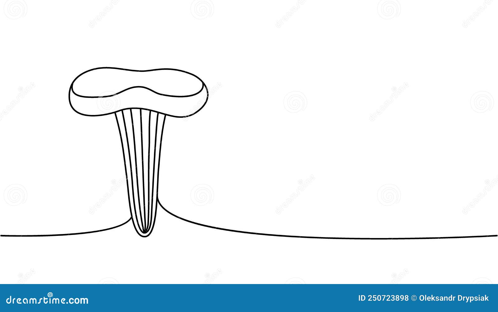 Mushroom One Line Continuous Drawing. Mushroom Continuous One Line ...