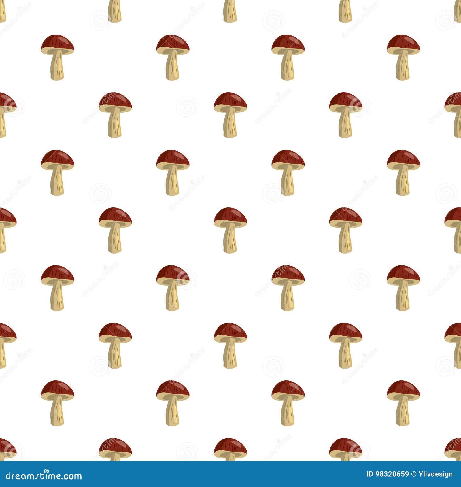 Mushroom pattern stock vector. Illustration of nature - 98320659
