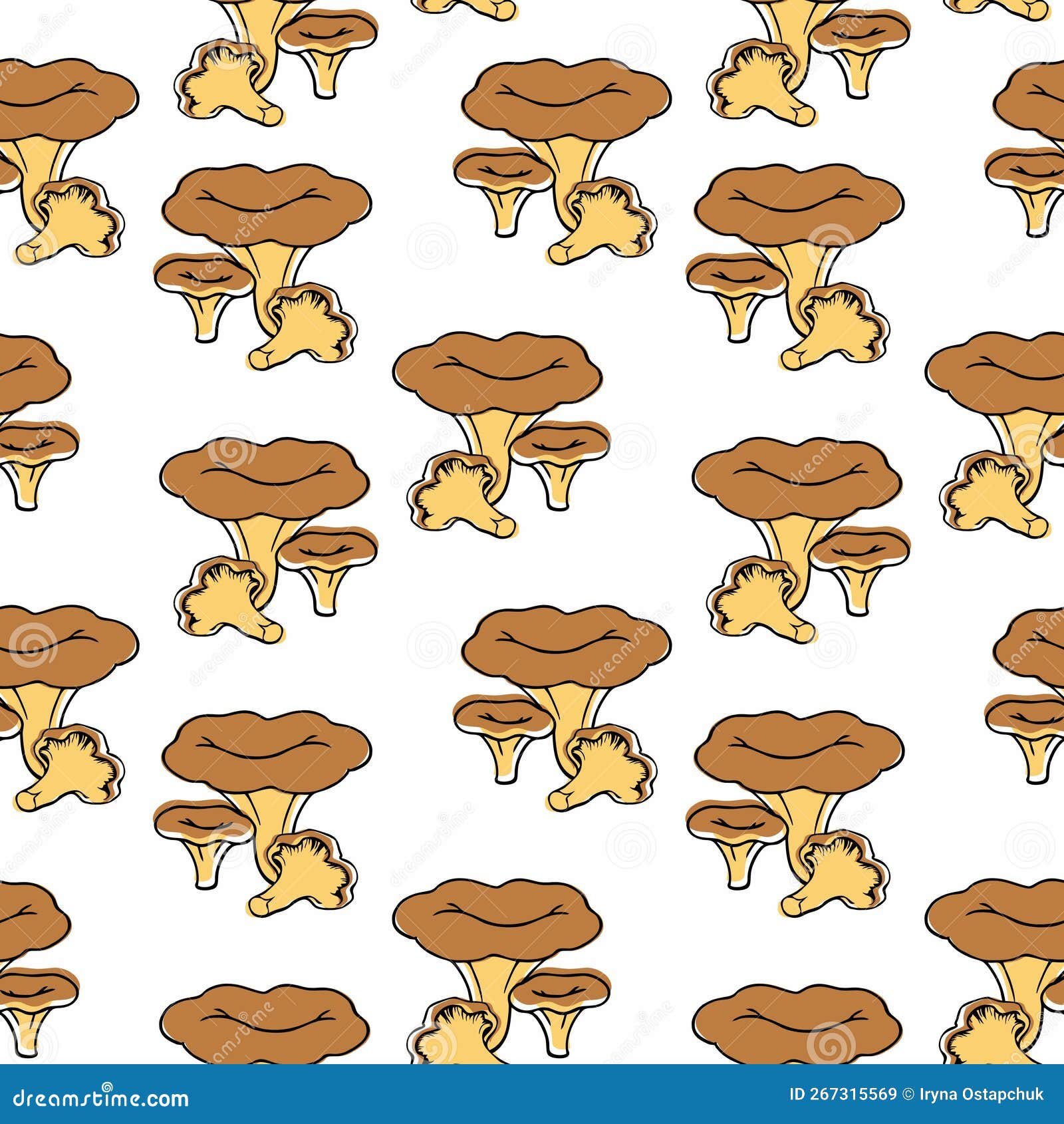Mushroom pattern stock vector. Illustration of petal - 267315569