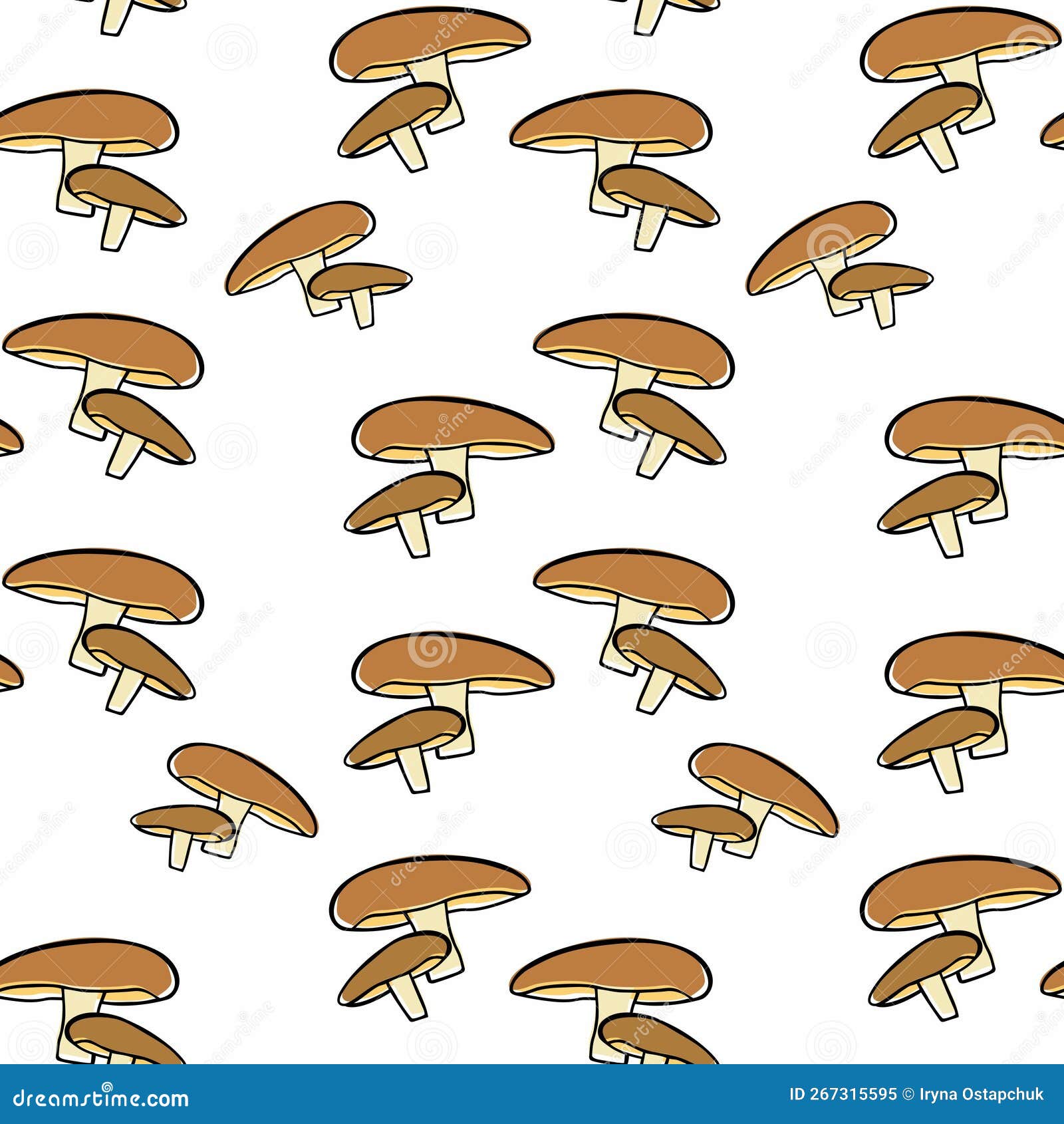 Mushroom pattern stock vector. Illustration of abstract - 267315595
